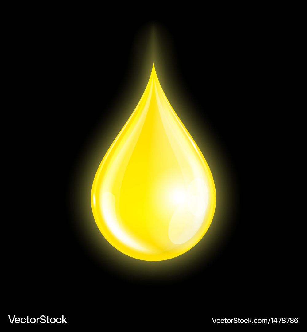 Drop of oil Royalty Free Vector Image - VectorStock