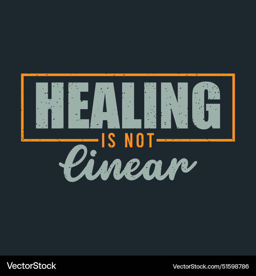 Healing is not linear char energyhuman Royalty Free Vector