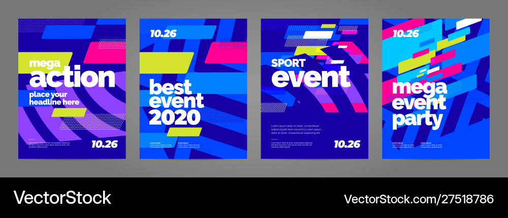 Layout poster template design for sport event Vector Image