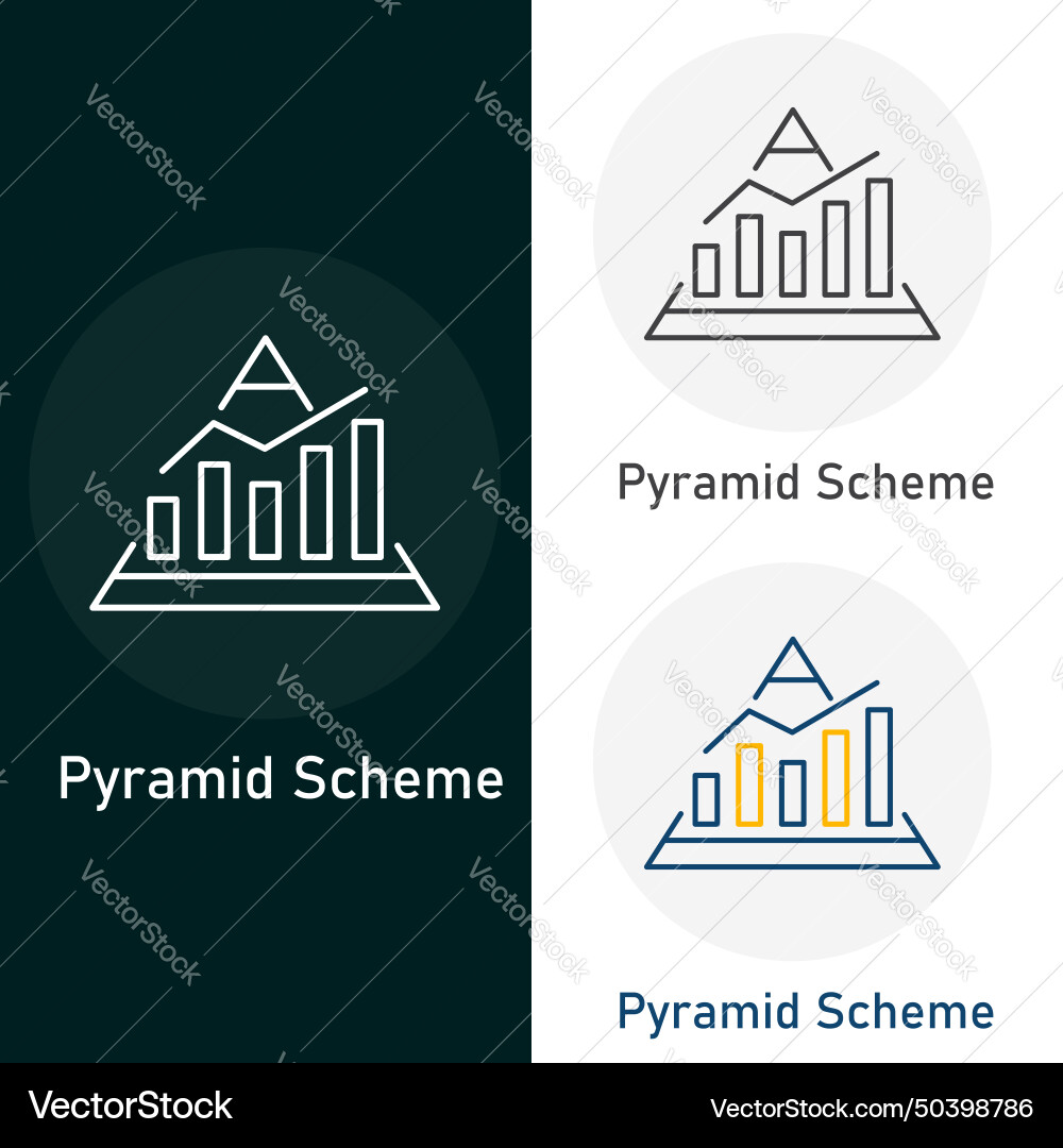 Pyramid scheme icon design Royalty Free Vector Image