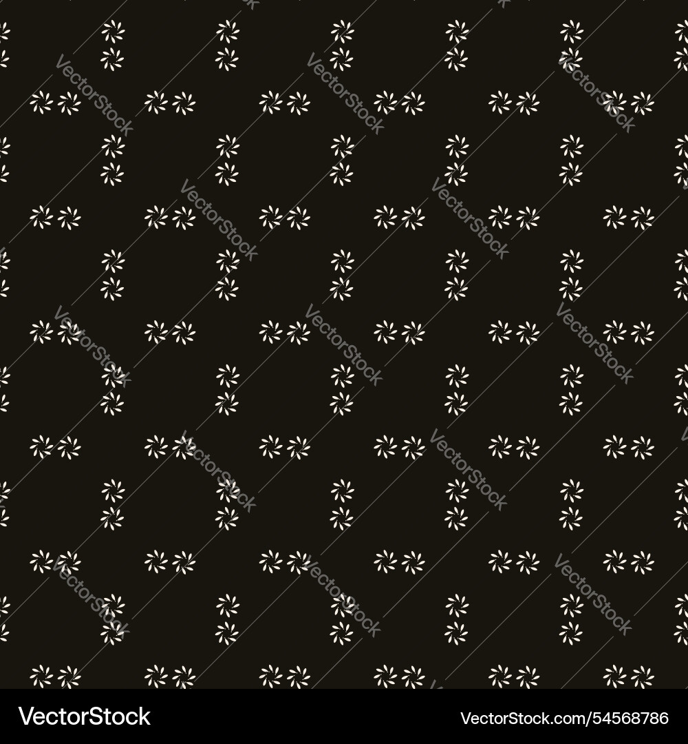 Simple minimalist floral pattern Royalty Free Vector Image