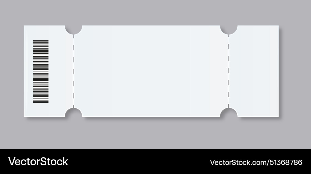 Ticket empty template concert movie theater Vector Image
