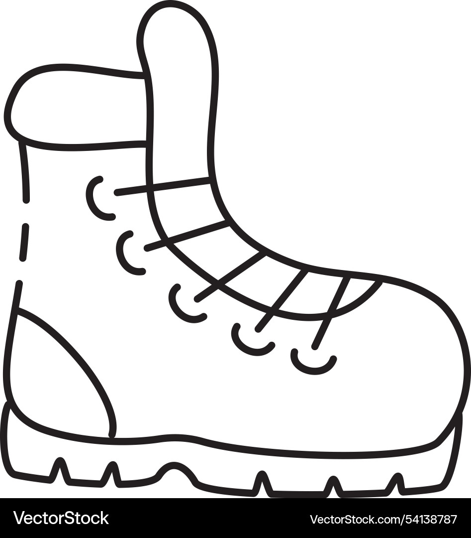 Boot equipment mountaineering Royalty Free Vector Image