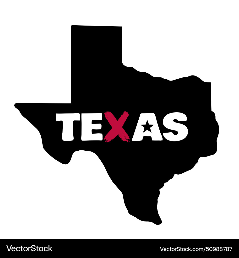 Texas patriotic sign template for typography Vector Image