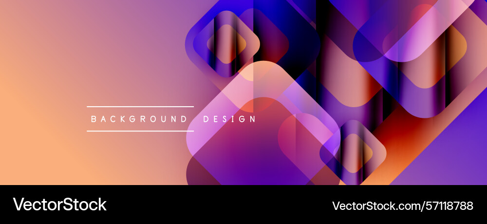 Abstract geometric shapes overlap creating Vector Image