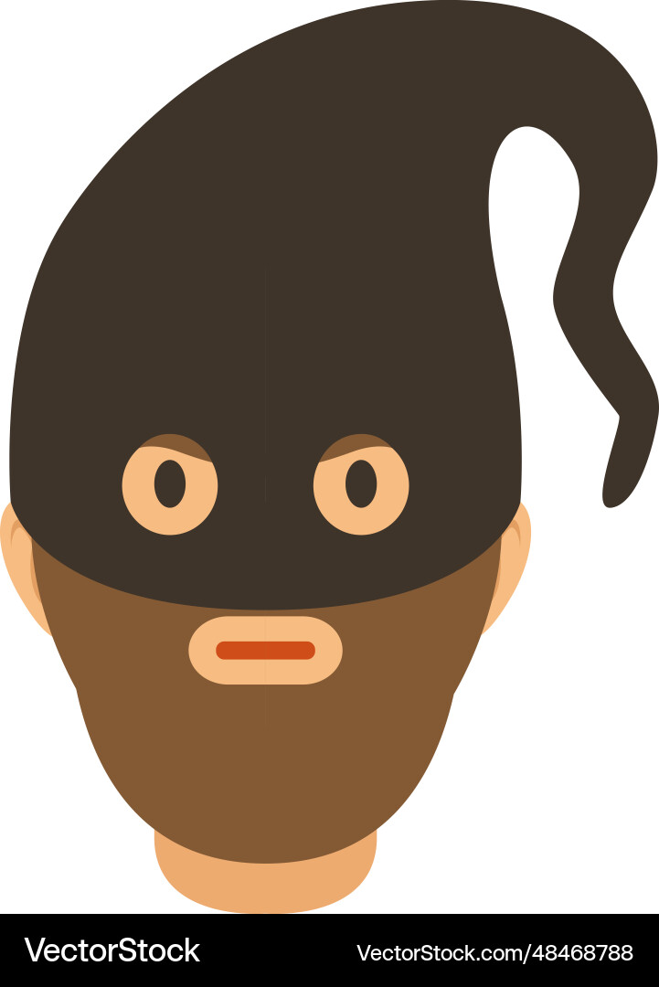 Bank robber character head criminal man avatar Vector Image