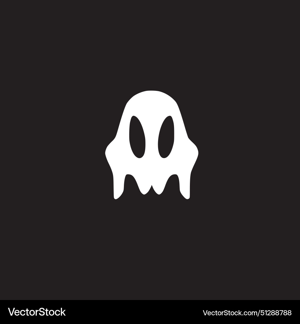 Ghost - black and white Royalty Free Vector Image