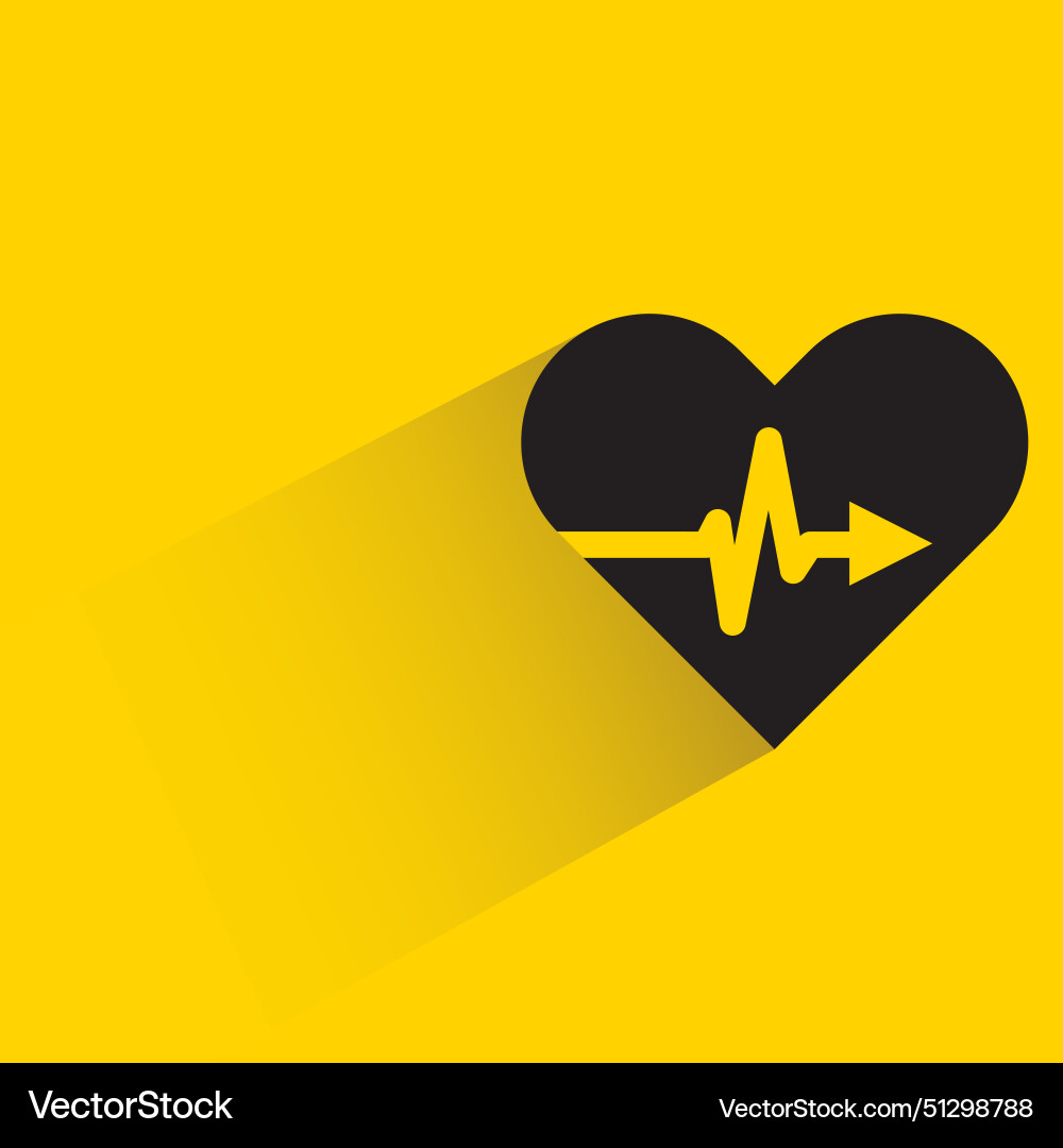 Heart with pulse arrow Royalty Free Vector Image