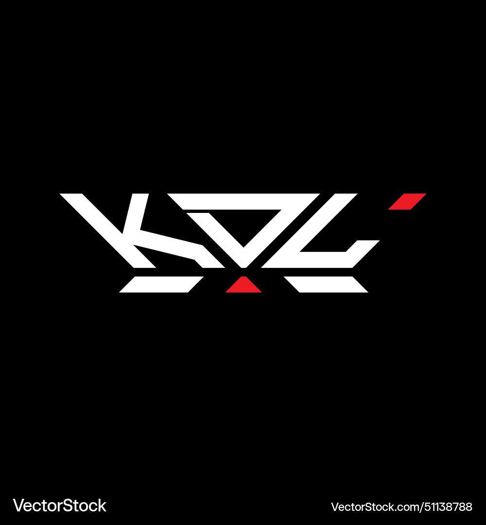 Kdl letter logo design simple and modern Vector Image