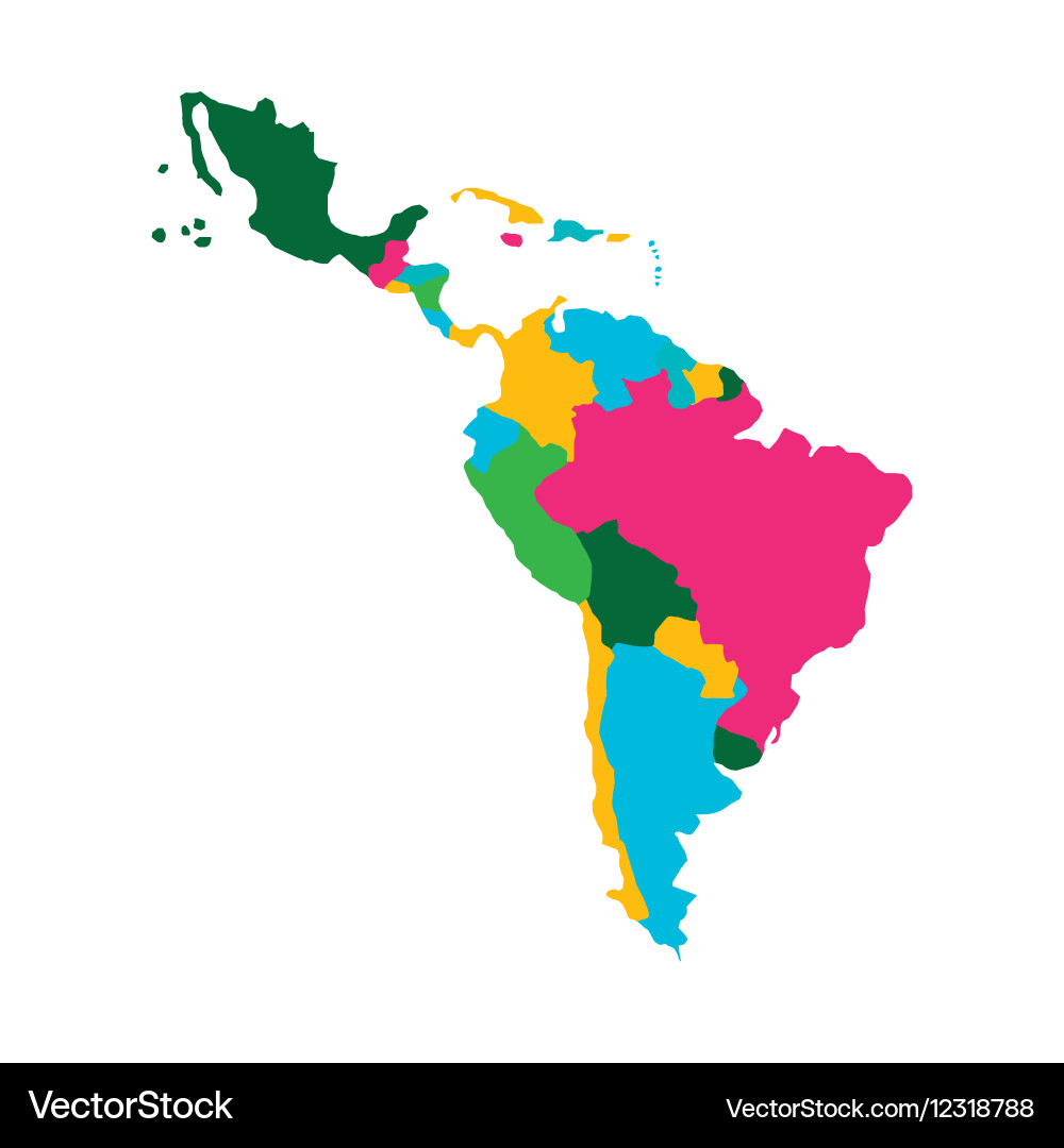 Latin america map Royalty Free Vector Image - VectorStock