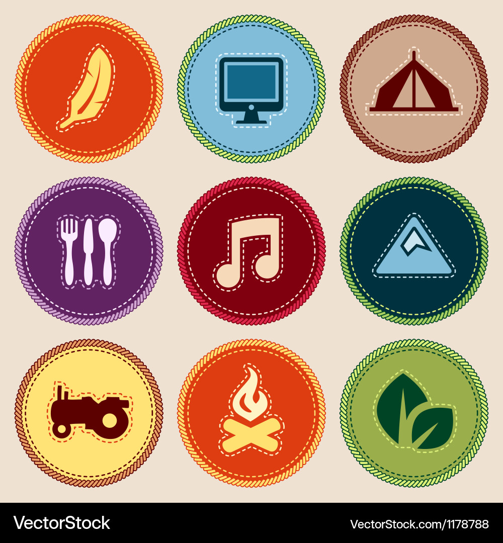 Merit badges Royalty Free Vector Image - VectorStock