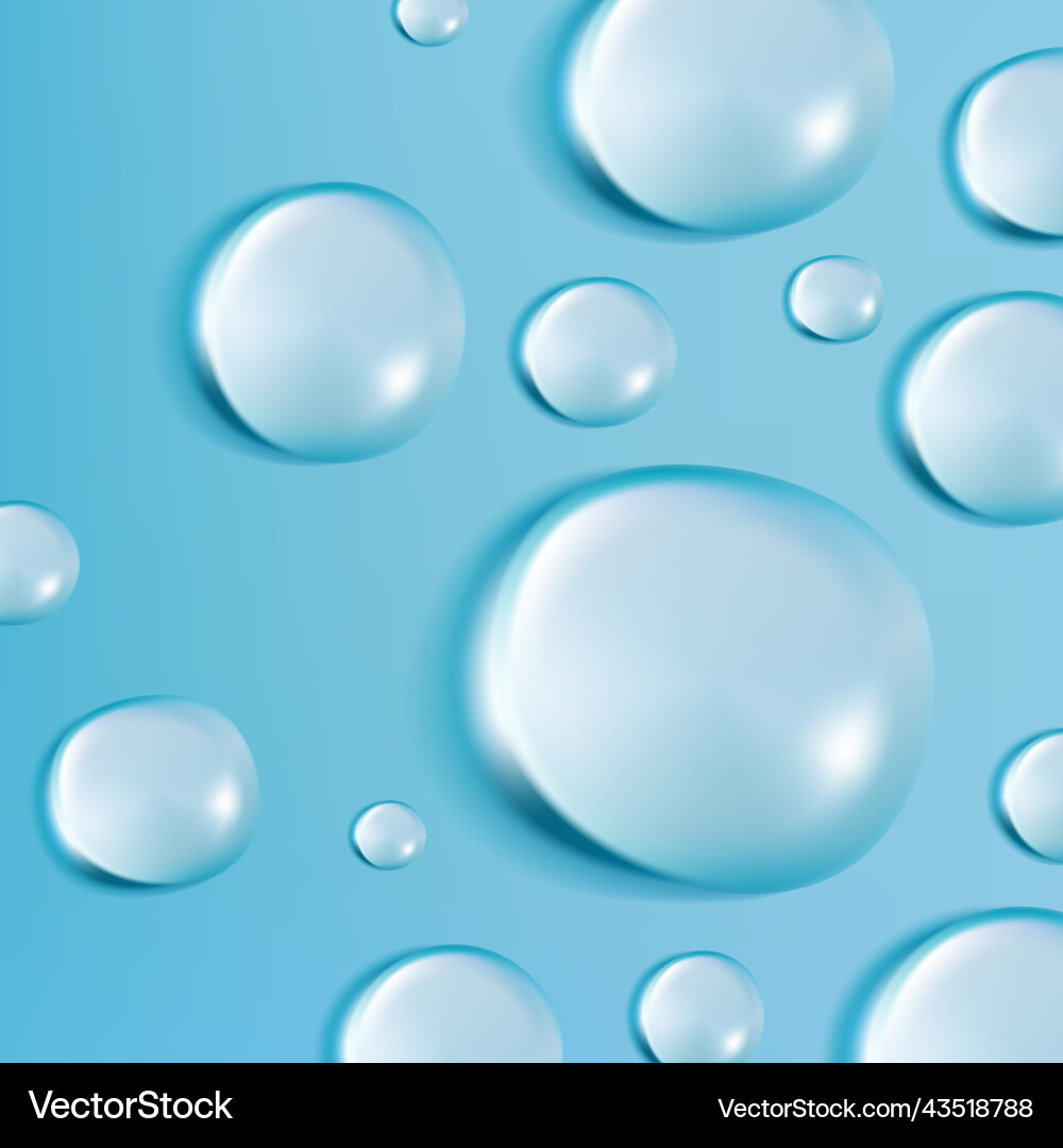 Realistic water drops for poster Royalty Free Vector Image