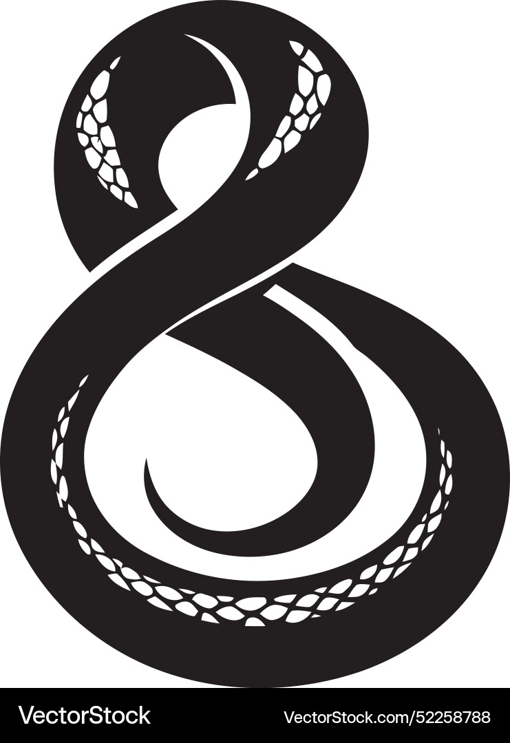 Shadowed cobra essence snake silhouettebold viper Vector Image