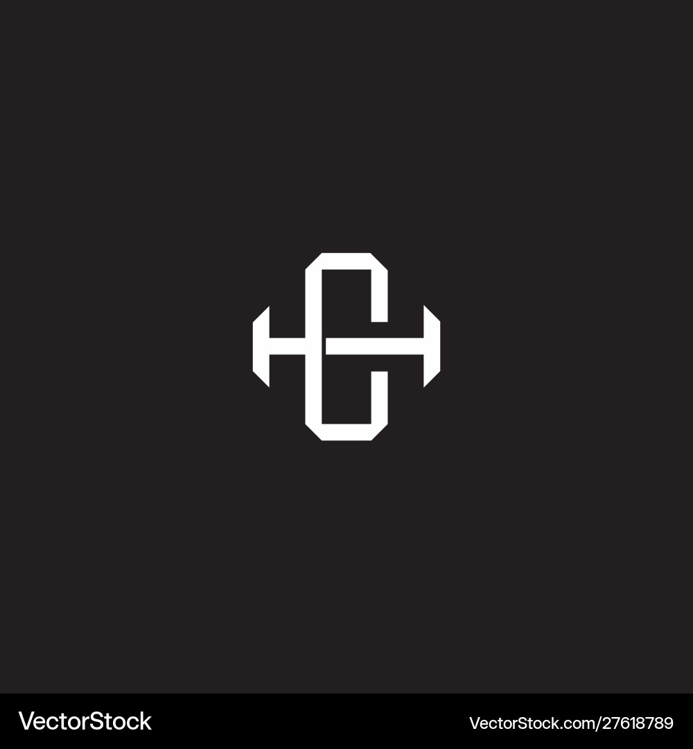 Ch initial letter overlapping interlock logo Vector Image