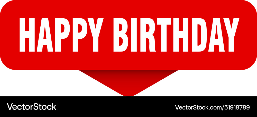 Happy birthday sticker sign Royalty Free Vector Image