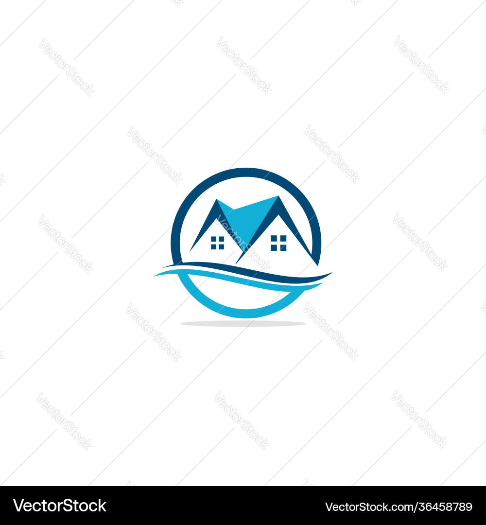 Home realty company logo Royalty Free Vector Image