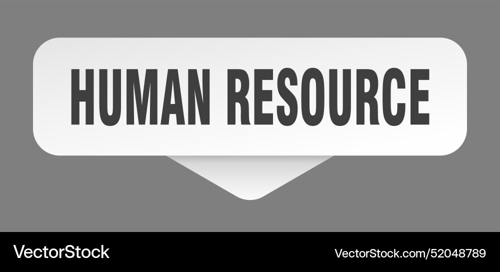 Human resource sticker sign Royalty Free Vector Image
