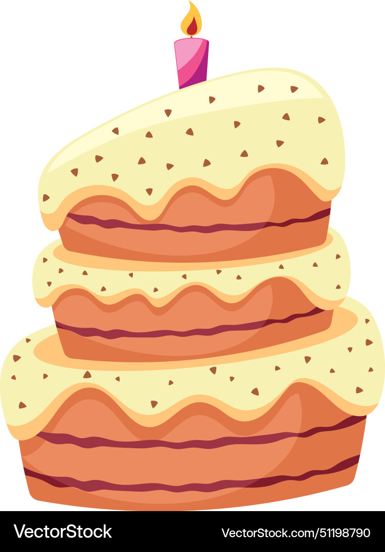 Birthday cake party Royalty Free Vector Image - VectorStock