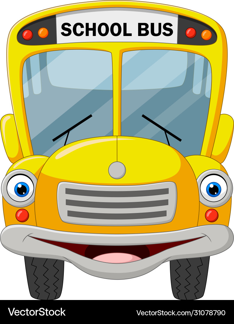 Cartoon School Bus - Fun & Friendly Royalty Free Vector