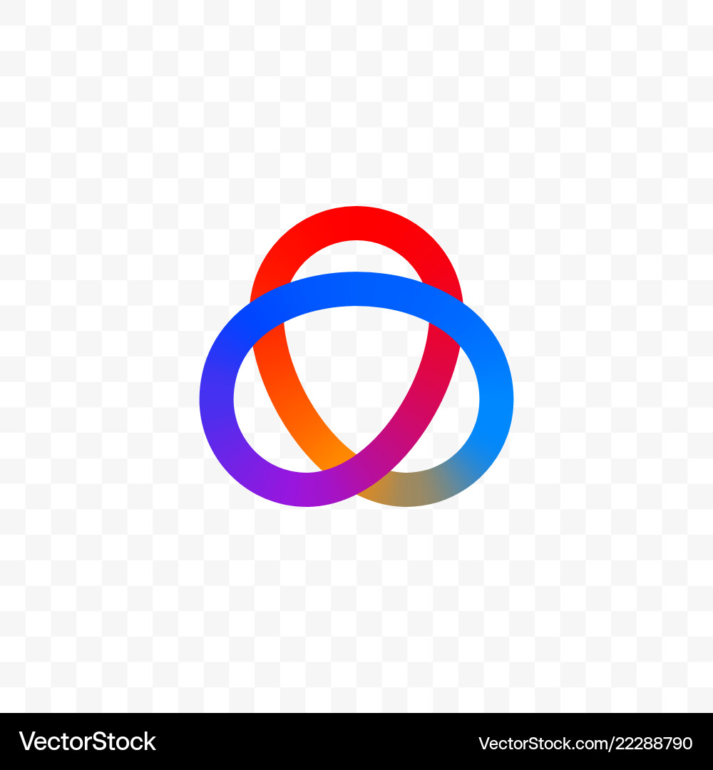 Colors triangle or infinity circles icon Vector Image