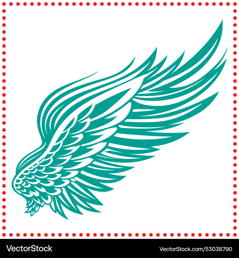 Modern abstract wing silhouette collection Vector Image