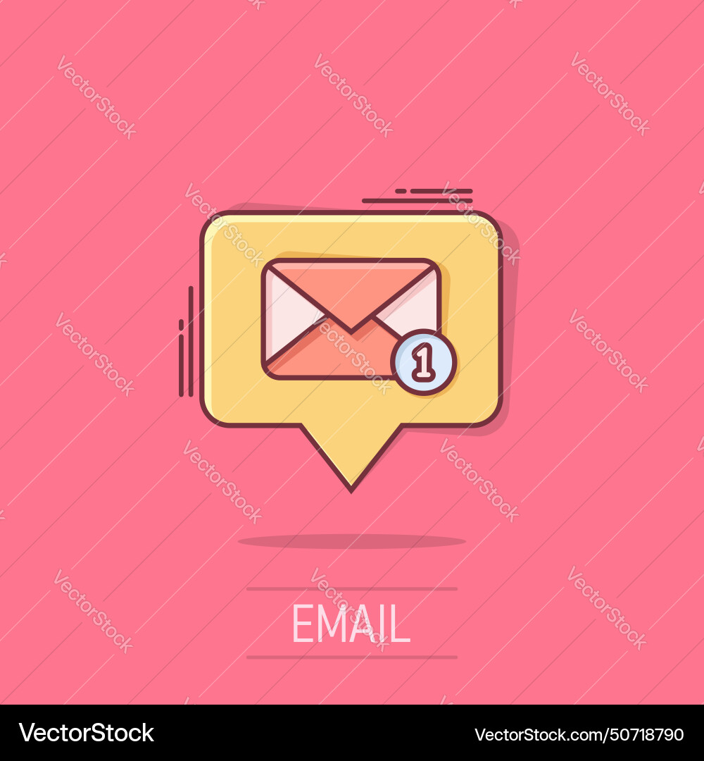 New incoming messages icon in comic style Vector Image New incoming messages icon in comic style Vector Image