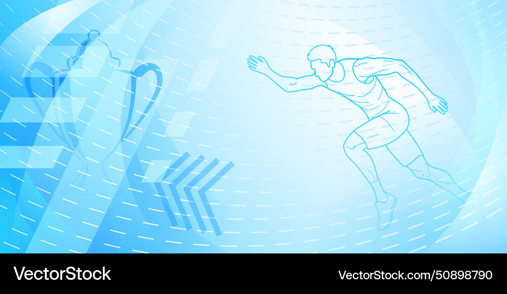 Runner themed background Royalty Free Vector Image