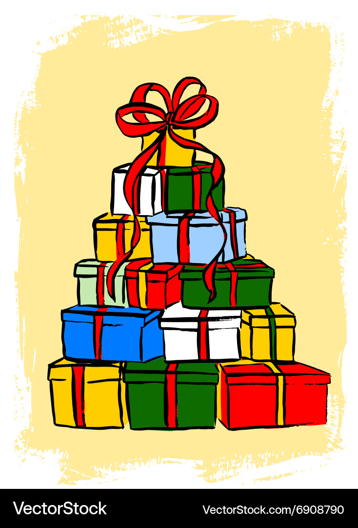 Stack Of Presents Vector