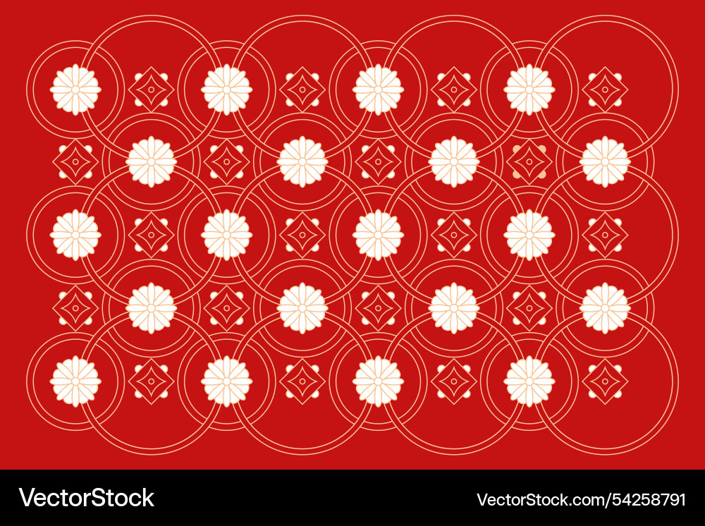Chinese traditional floral pattern Royalty Free Vector Image