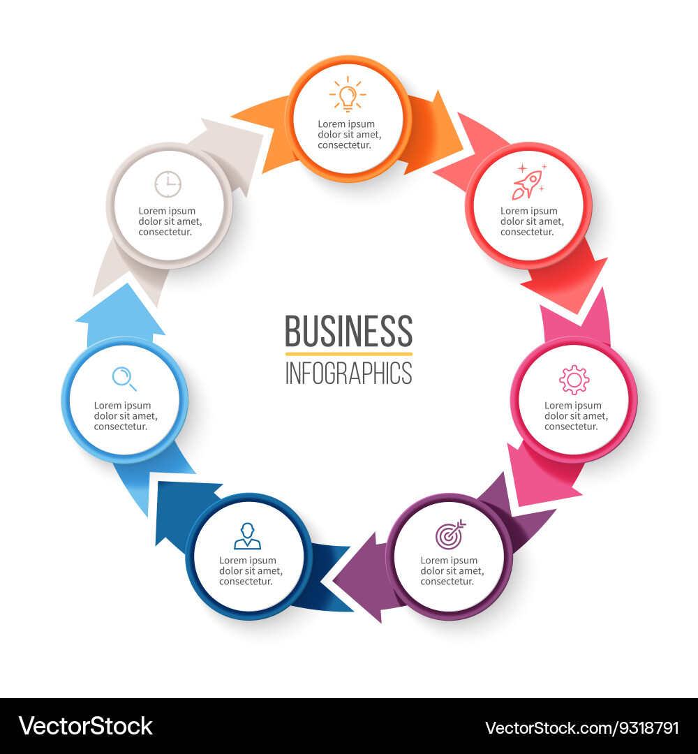 Circular Progress Steps Royalty Free Vector Image