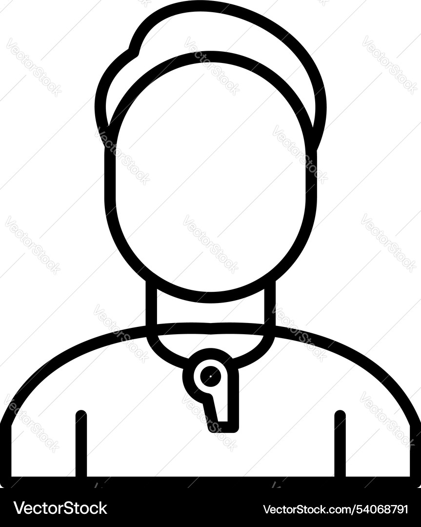 Coach line icon design Royalty Free Vector Image