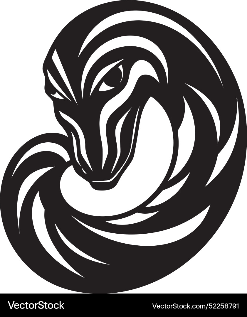 Enigmatic serpent glyph dark graphicsmystical Vector Image
