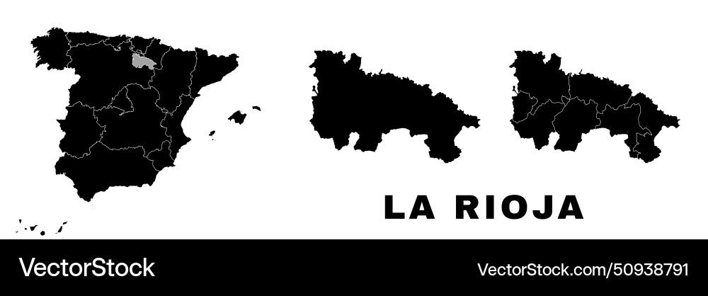 La rioja map autonomous community in spain Vector Image