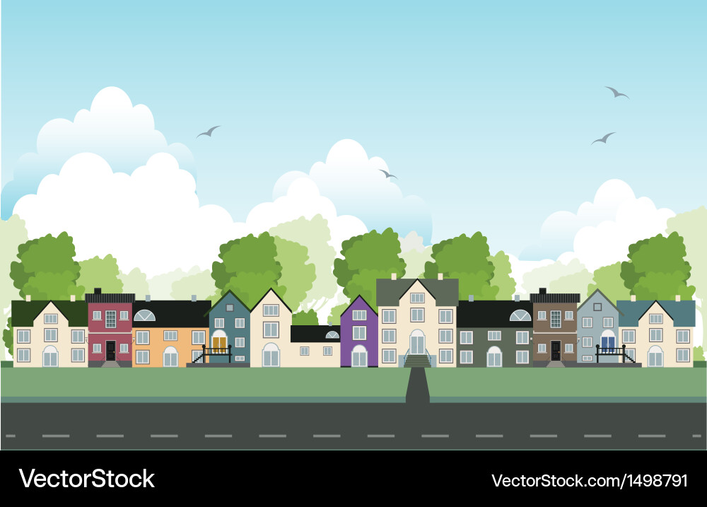 Modern Cityscape Buildings Royalty Free Vector Image
