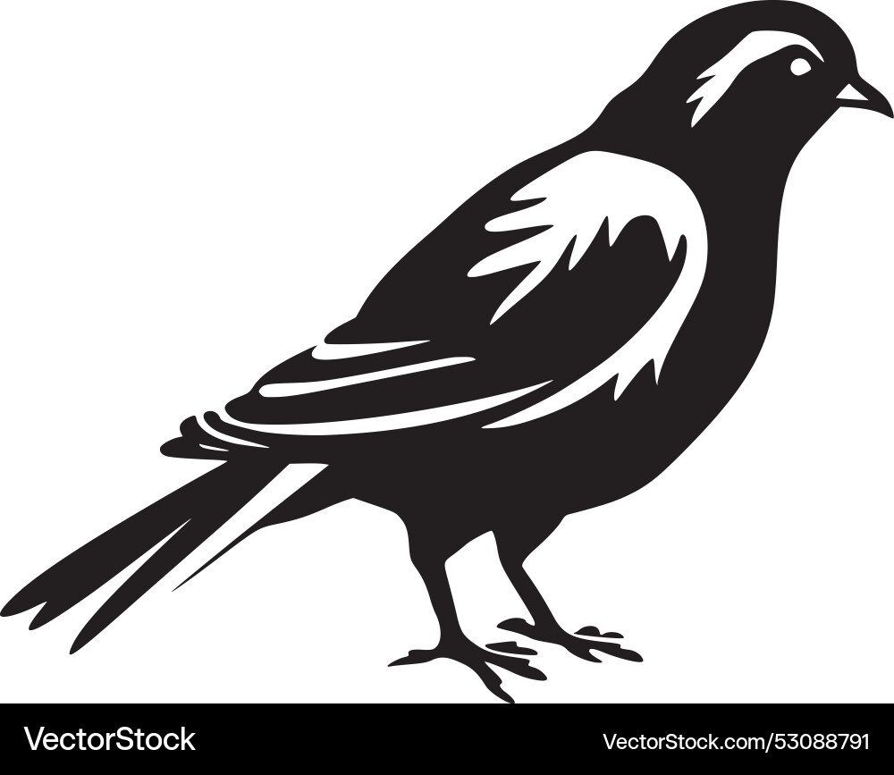 Pigeon - minimalist and flat logo Royalty Free Vector Image