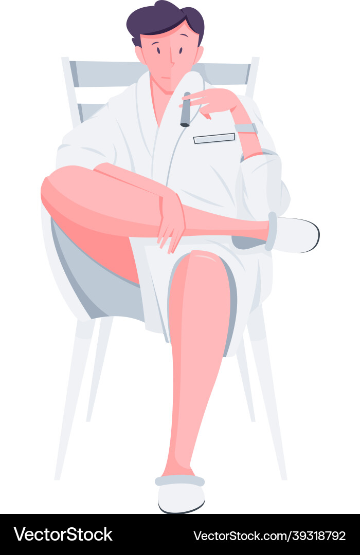 Flat rich man Royalty Free Vector Image - VectorStock