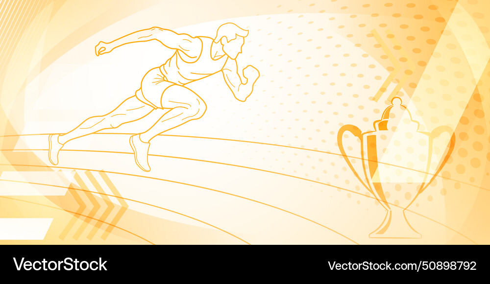 Runner themed background Royalty Free Vector Image