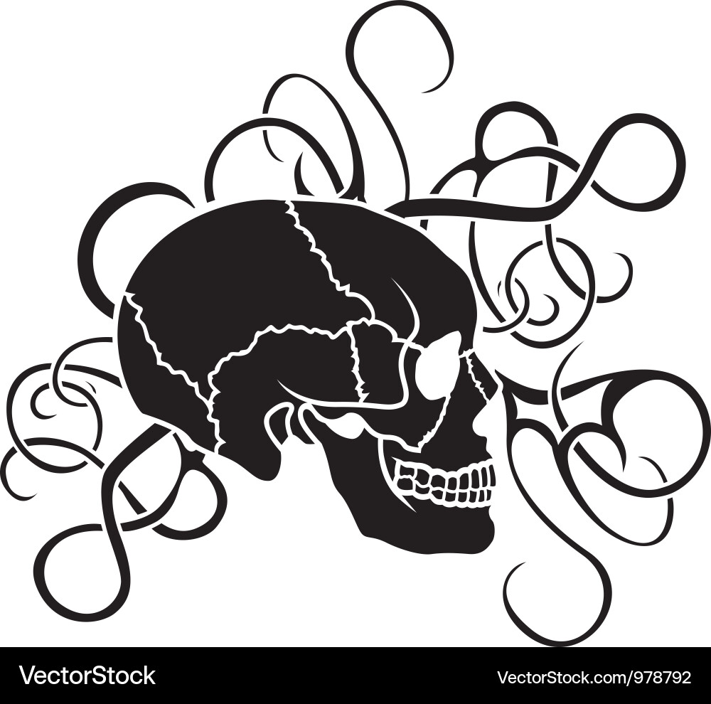 Skull tattoo Royalty Free Vector Image - VectorStock