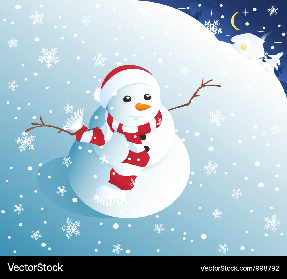 Snowman Royalty Free Vector Image - VectorStock