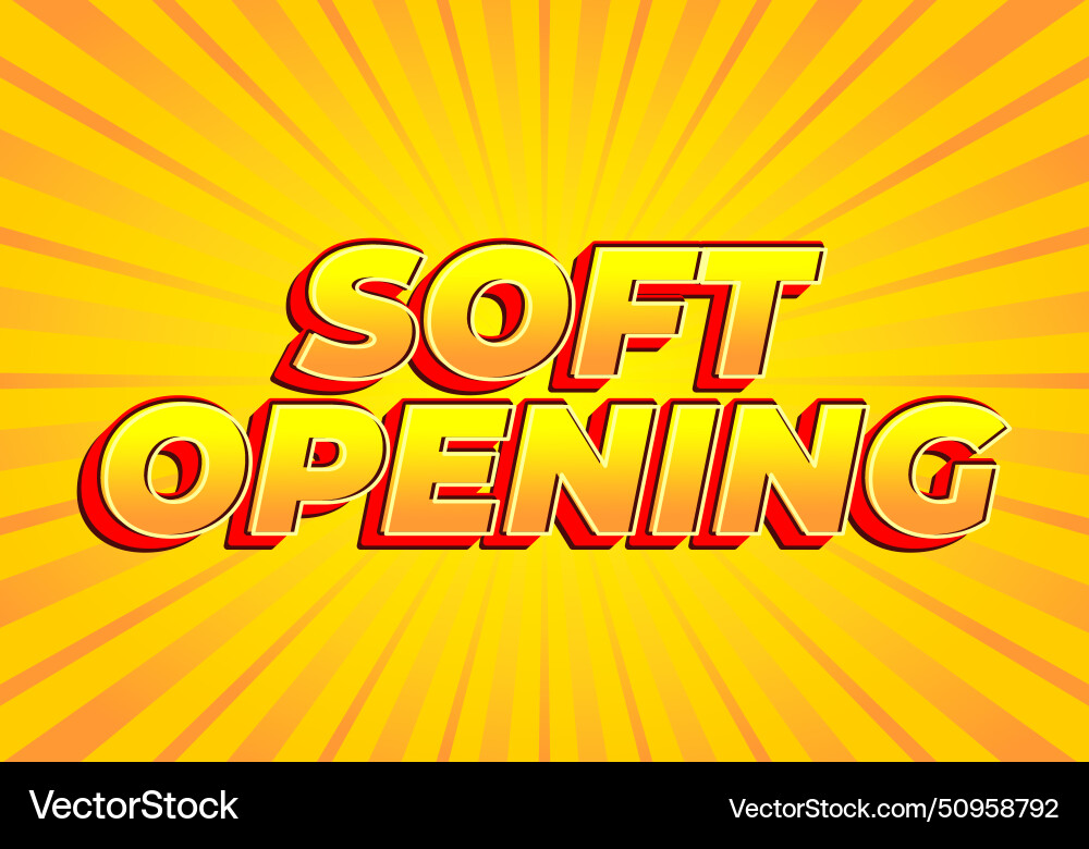 Soft opening text effect in 3d look and eye Vector Image