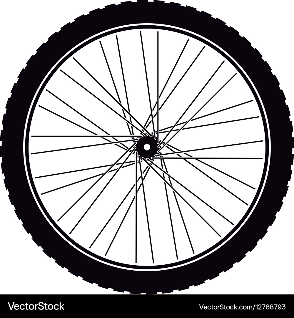 Bike wheel tire Royalty Free Vector Image - VectorStock