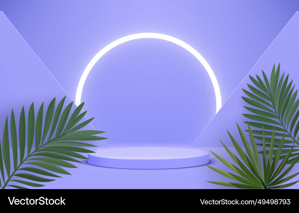 Bright neon illuminated violet interior Royalty Free Vector