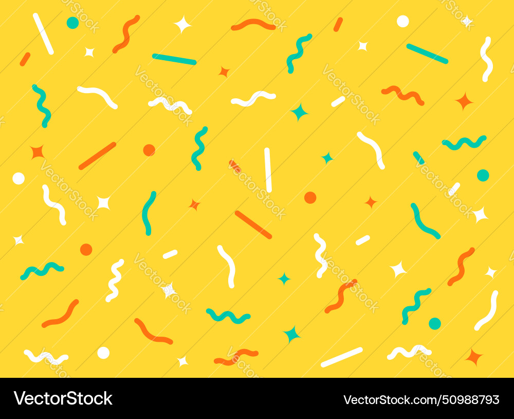 Falling confetti icon in flat style festive Vector Image