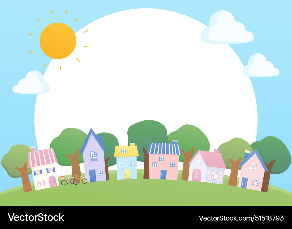 My little hometown frame 2 Royalty Free Vector Image