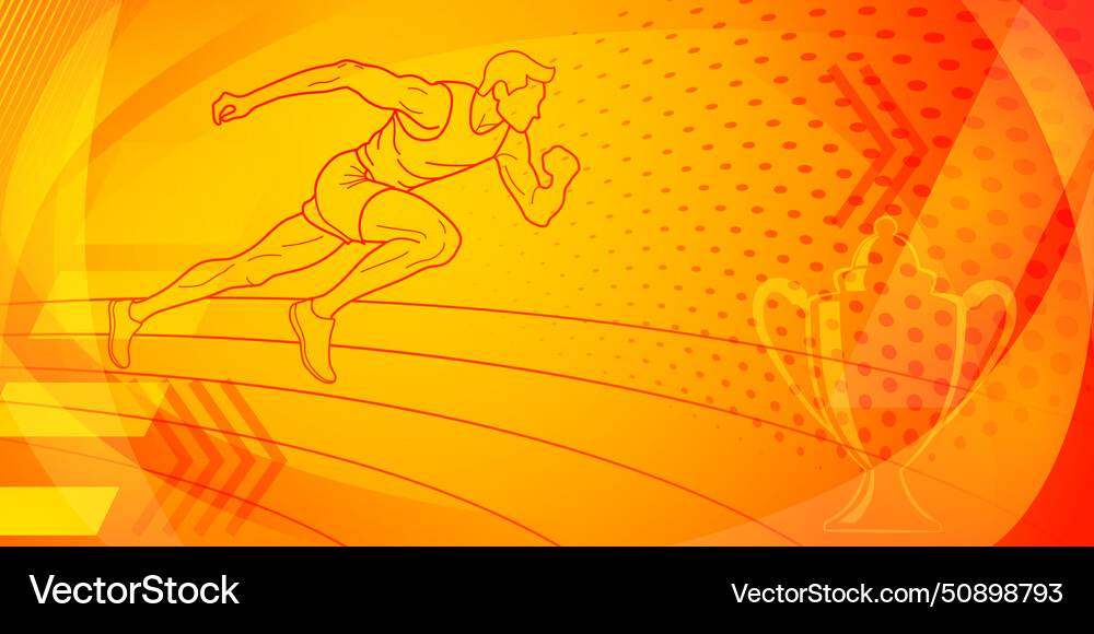 Runner themed background Royalty Free Vector Image