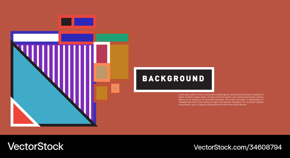 Abstract colorful rectangle background for banner Vector Image