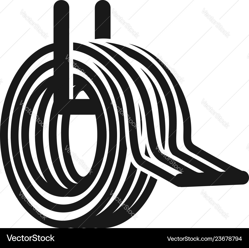 Flat cable reel icon simple style Royalty Free Vector Image