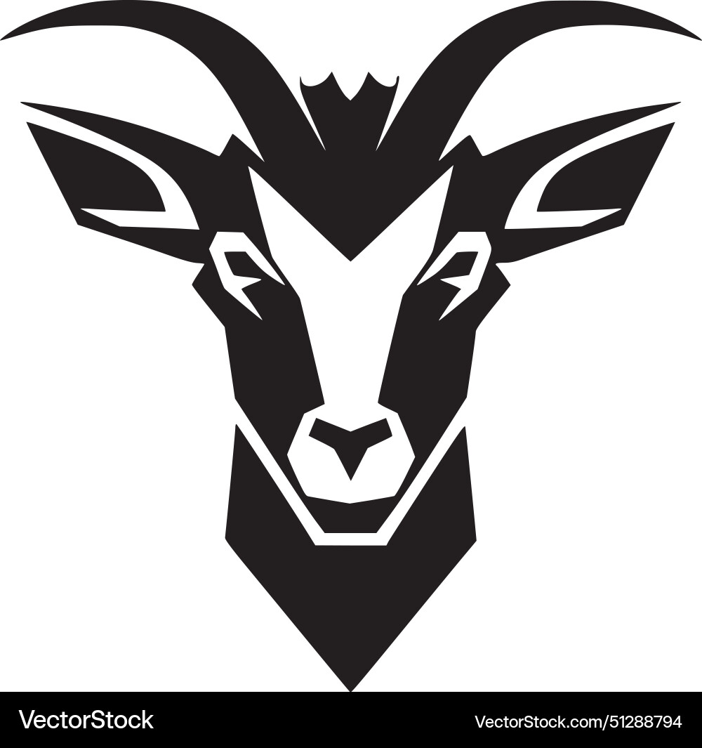 Goat - black and white Royalty Free Vector Image