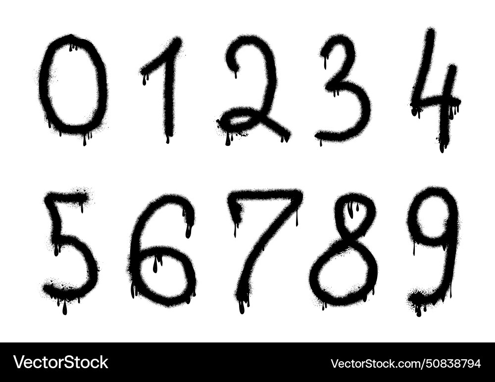 Graffiti Numbers Vector Images (over 3,700)