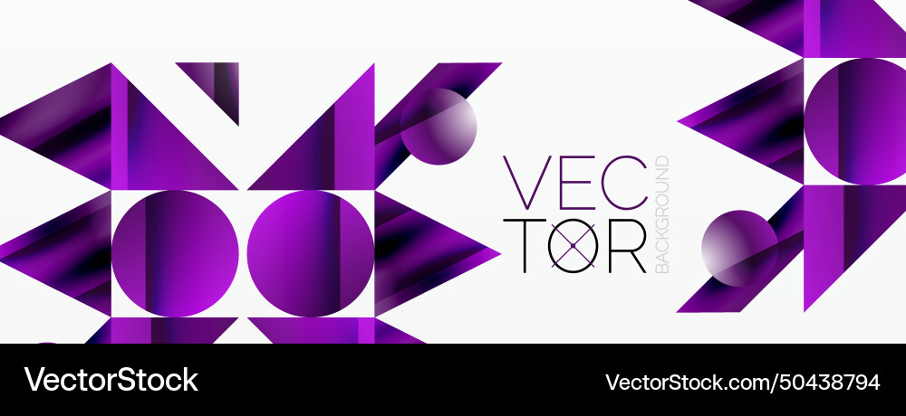 Triangle and circle minimalist composition simple Vector Image